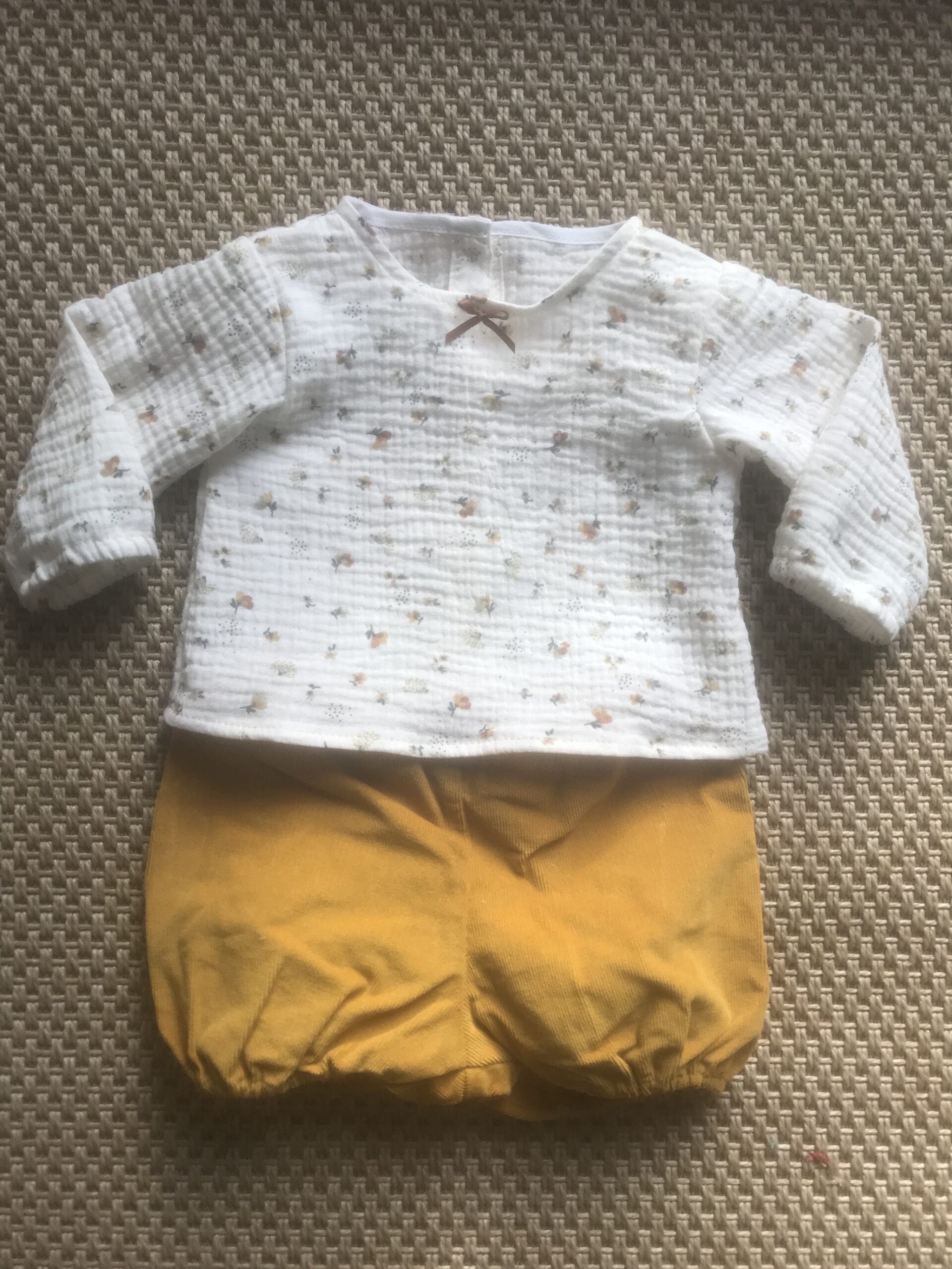 Ensemble Bloomers brassière" cannelle" - Couture un brin d'amour